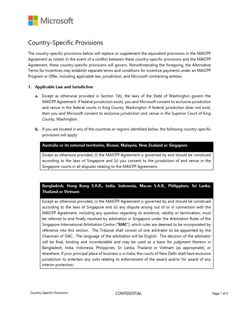 Country-Specific Legal Provisions for MAICPP | PDF | Arbitration ...