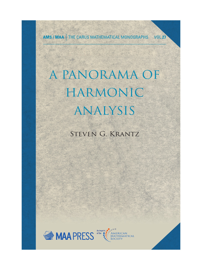 a_panorama_of_harmonic_analysis | PDF | Fourier Transform | Mathematical Analysis