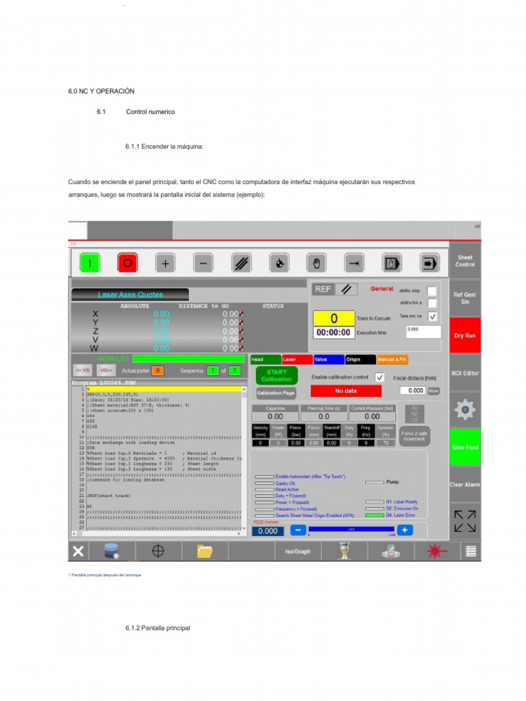 Manual Operation CNC Laser ESPAÑOL | Descargar gratis PDF | Programa de ...