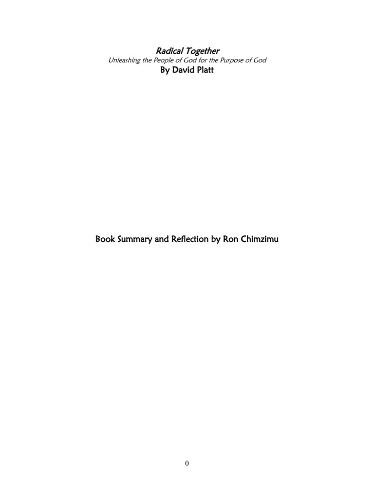 Radical Together | Download Free PDF | Jesus | Sola Scriptura