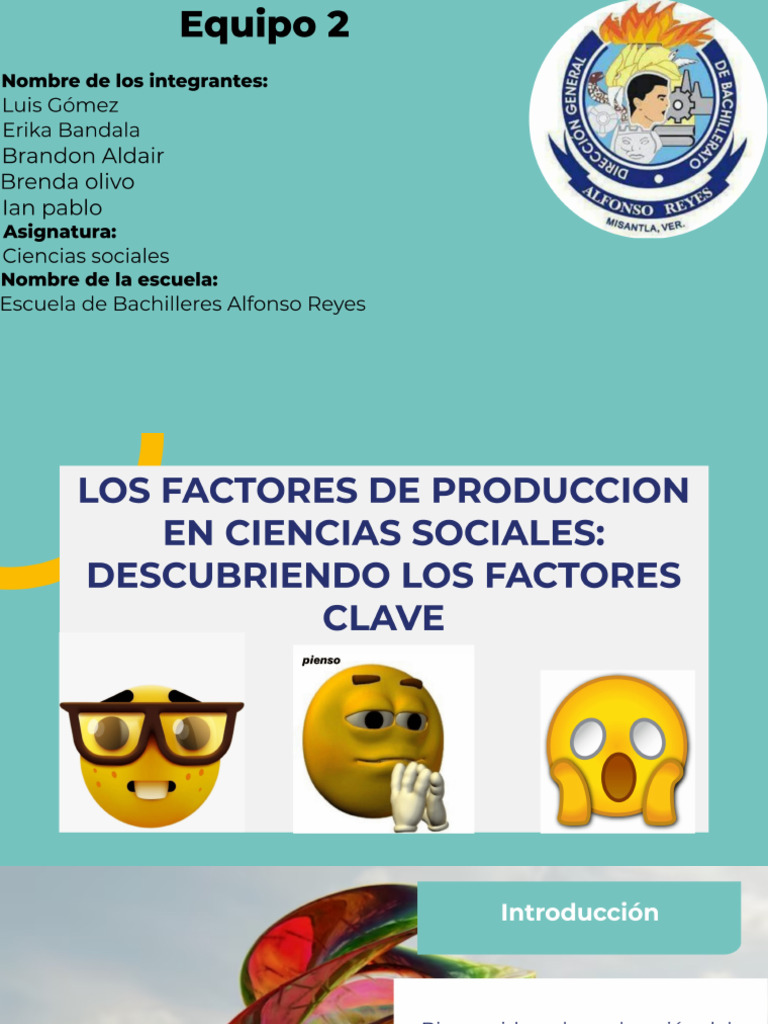 Presentación Sobre Los Factores de Producción | PDF