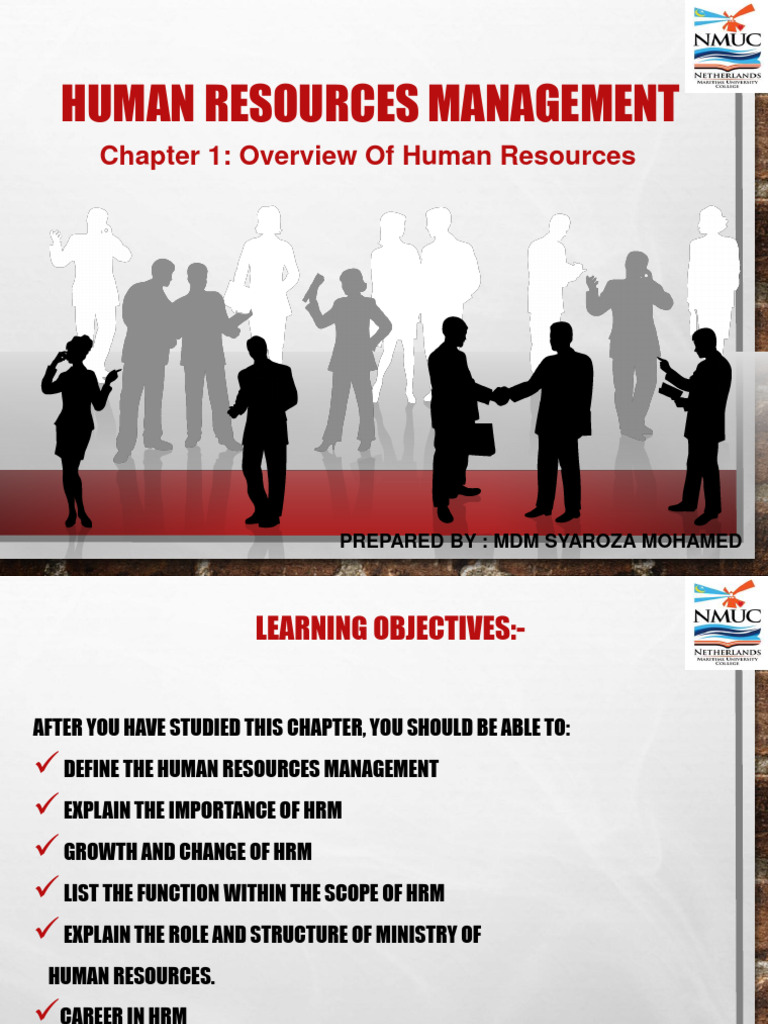Chapter 1 - An Overview of HRM | Download Free PDF | Human Resource Management | Human Resources