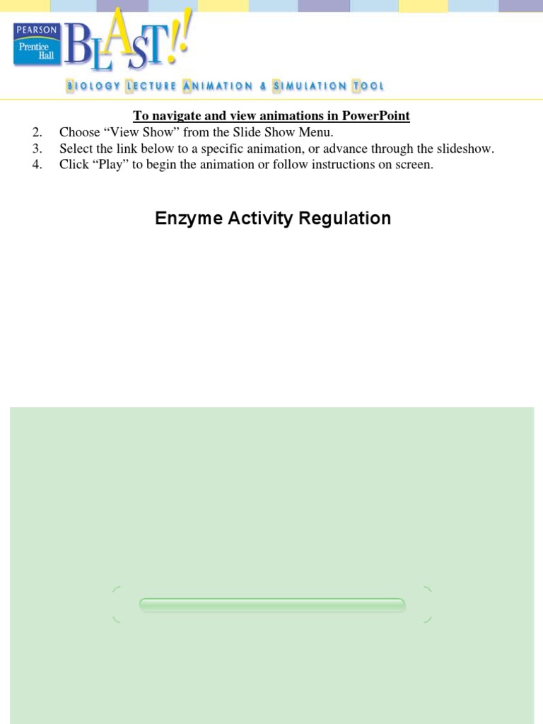 Enzyme Activity Animation Guide | PDF