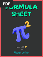 Maths FORMULA SHEET Class 10th (Prashant Kirad) | PDF | Factorization ...