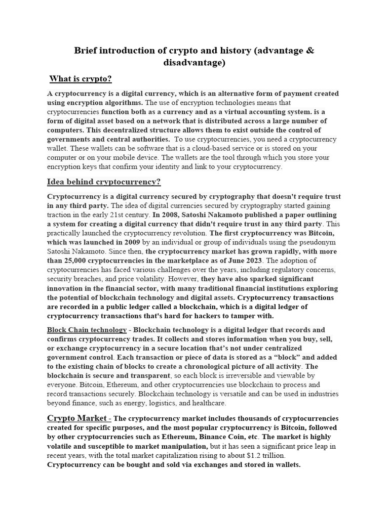 Cryptocurrency Market | PDF | Cryptocurrency | Inflation