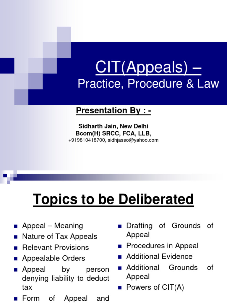 Tax Appeals: Practice & Procedure | PDF | Appeal | Taxes