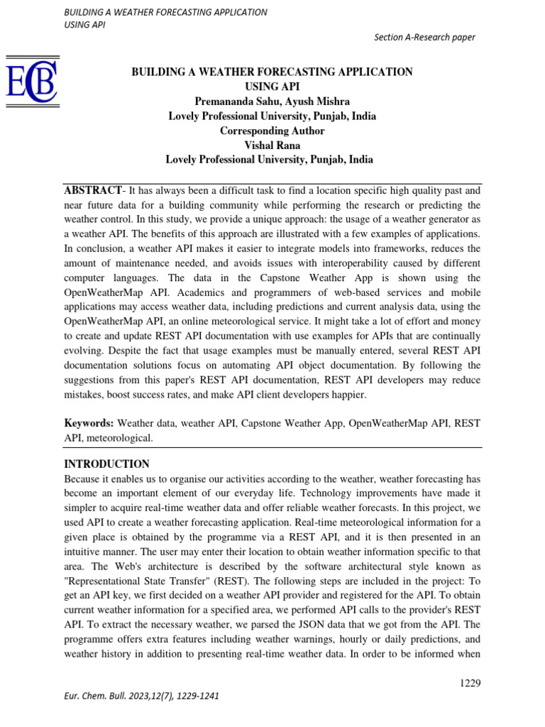 Weather Report | Download Free PDF | Graphical User Interfaces ...