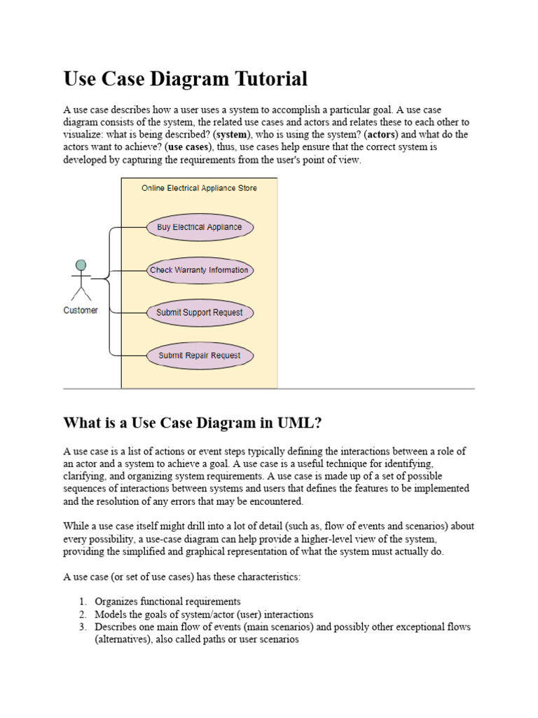 Use Case Diagram Tutorial | PDF | Use Case | Computer Science