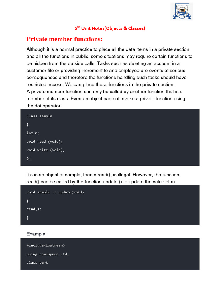 5th Unit Pdf Constructor Object Oriented Programming Programming