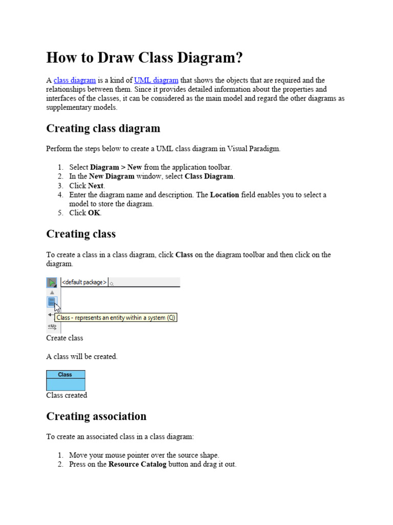 How To Draw Class Diagram | PDF | Use Case | Unified Modeling Language
