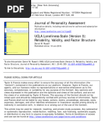 Ucla Loneliness Scale | PDF