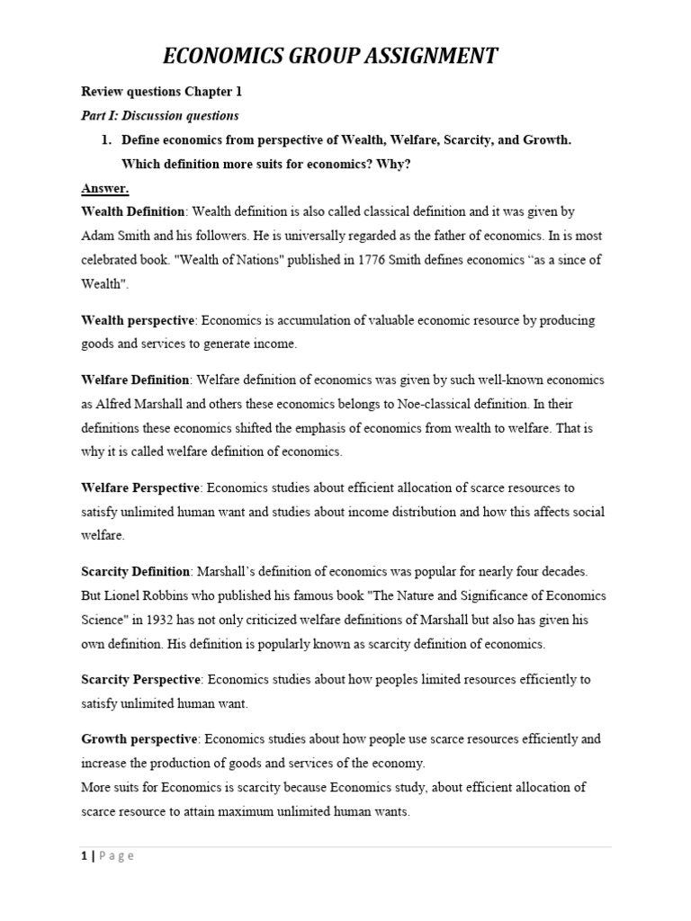 Economics Group Assignment 1 | PDF | Supply (Economics) | Demand