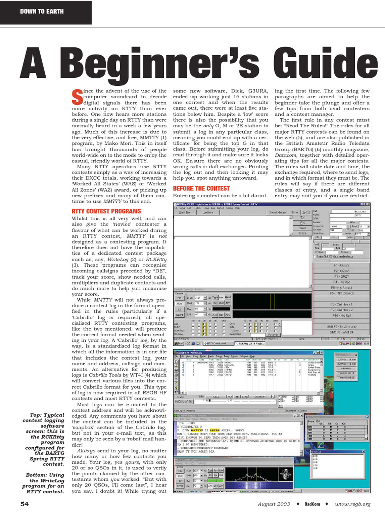 RTTY Contests | PDF | Information And Communications Technology ...