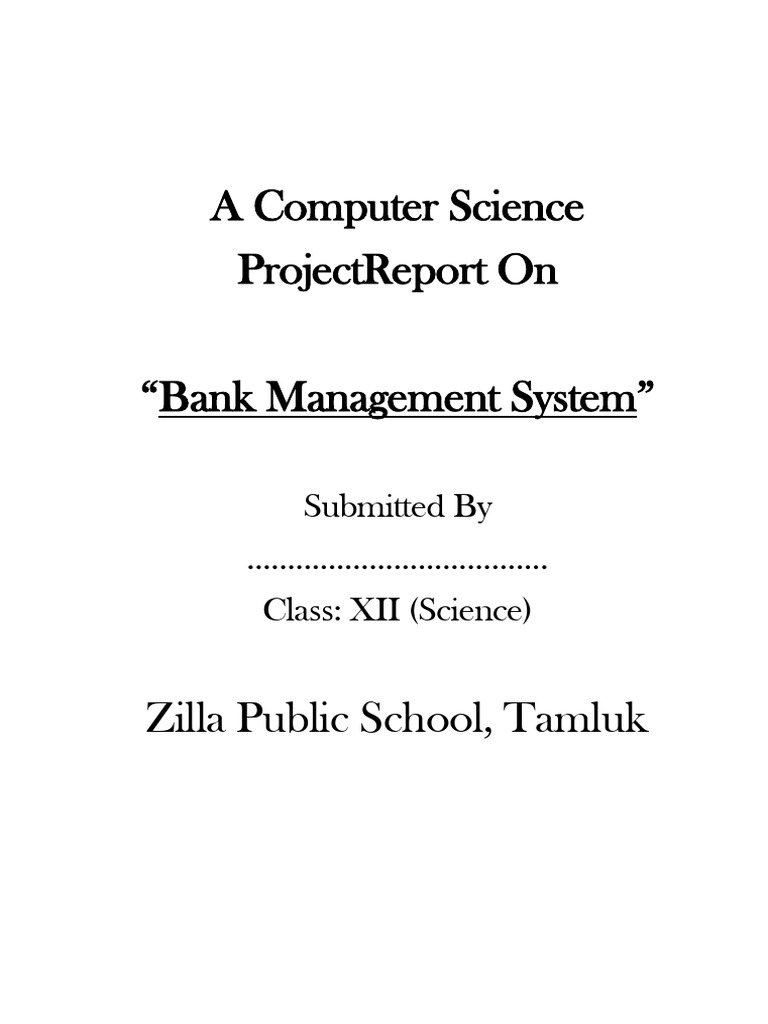 Bank Management System | PDF | Databases | Table (Database)