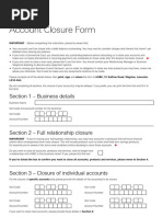 Axis Account Closure Formssa | PDF