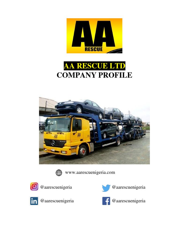Aa Rescue Company Profile - Vi Office | PDF | Driving | Driver's License