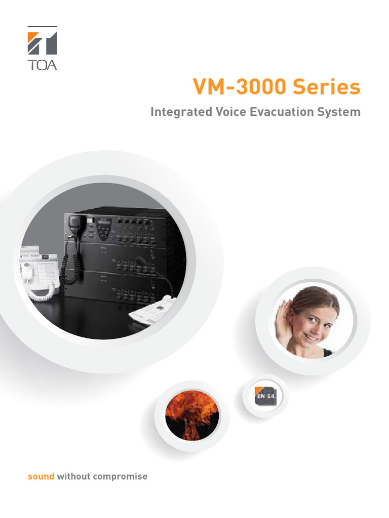VM-3000 Voice Evacuation System Overview | PDF | Amplifier | Microphone