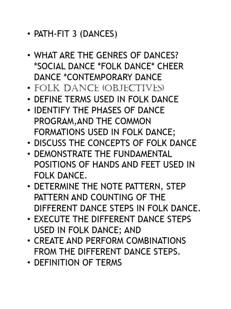Hand Out p3 Unit | PDF | Dances | Rhythm