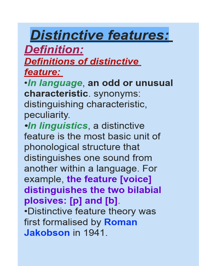 Understanding Distinctive Features in Linguistics | PDF | Vowel | Phonetics