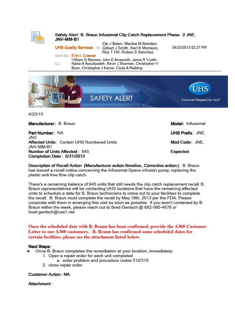 Safety Alert Emails | PDF