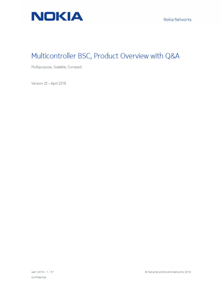 Multicontroller BSC Product Overview | PDF | Computer Network ...