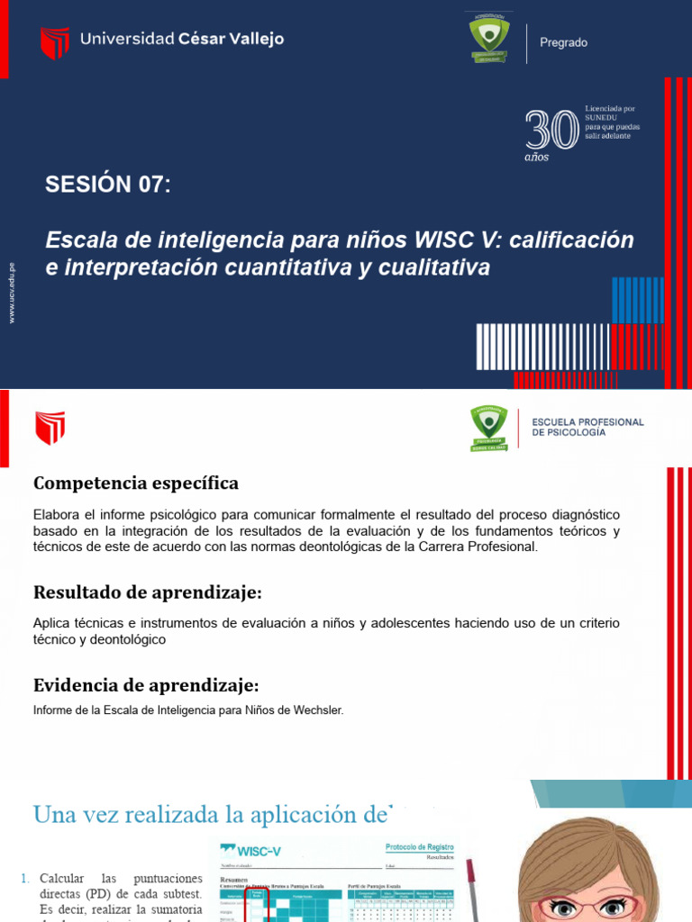 Evaluación del WISC V para Niños | PDF | Ciencia cognitiva | Aprendizaje