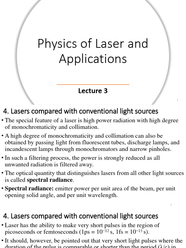 Laser Lecture 3 | PDF | Laser | Scattering