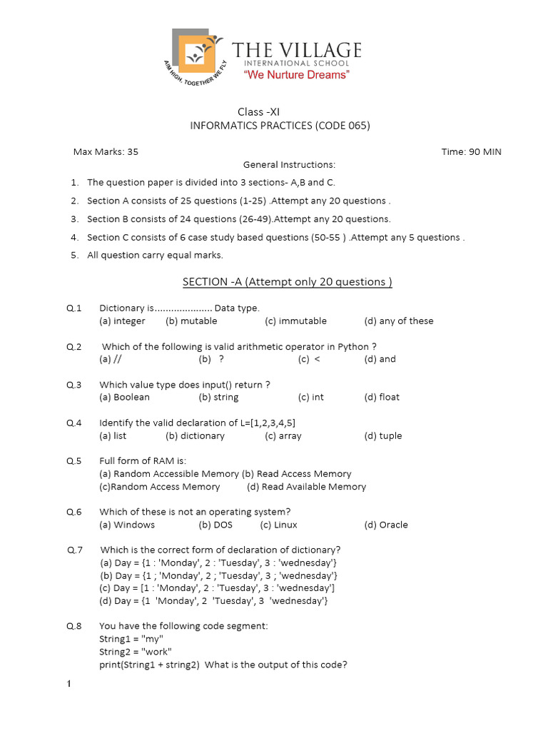 Worksheet Xi-Ip. | Download Free PDF | Control Flow | Computer Science