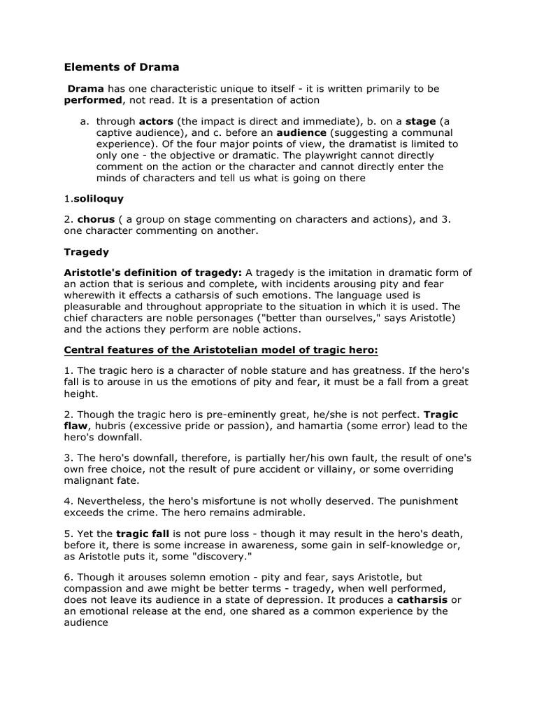 Elements of Drama 2 | PDF