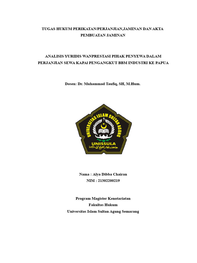 UAS Makalah HK Perikatan | PDF