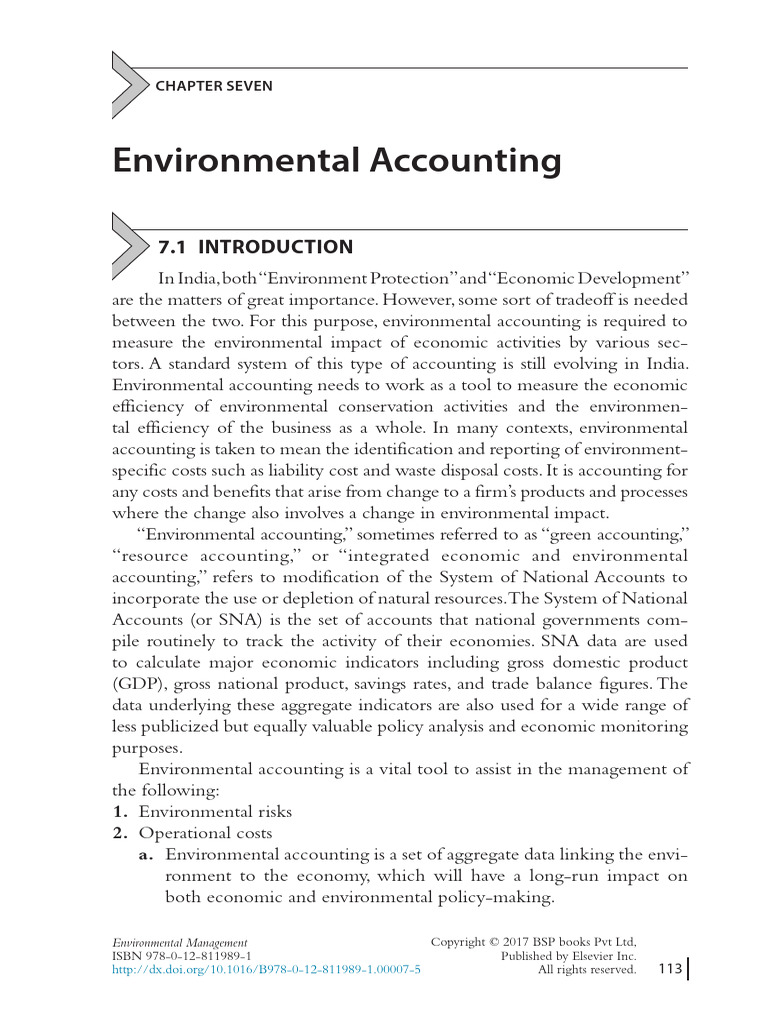 Environmental Accounting | PDF | Gross Domestic Product | Resource ...
