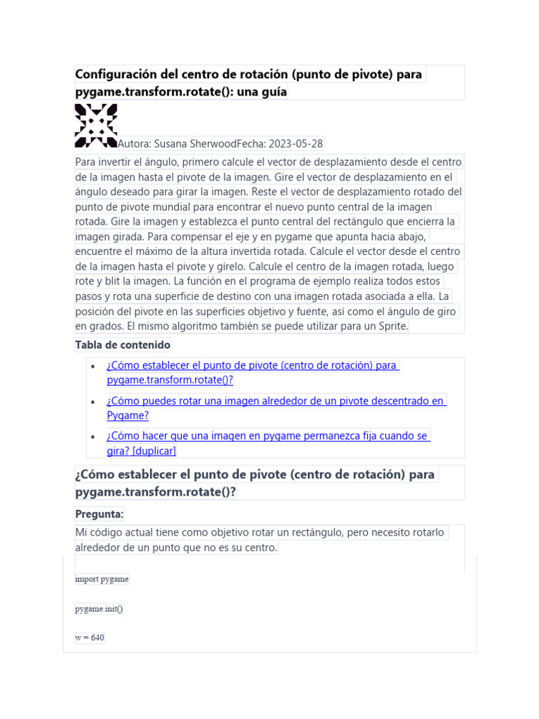 Configuración Del Centro de Rotación | PDF | Rotación | Geometria clasica