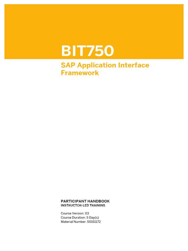 SAP AIF - BIT750 - EN - Col03 | PDF | Graphical User Interfaces | Interface (Computing)