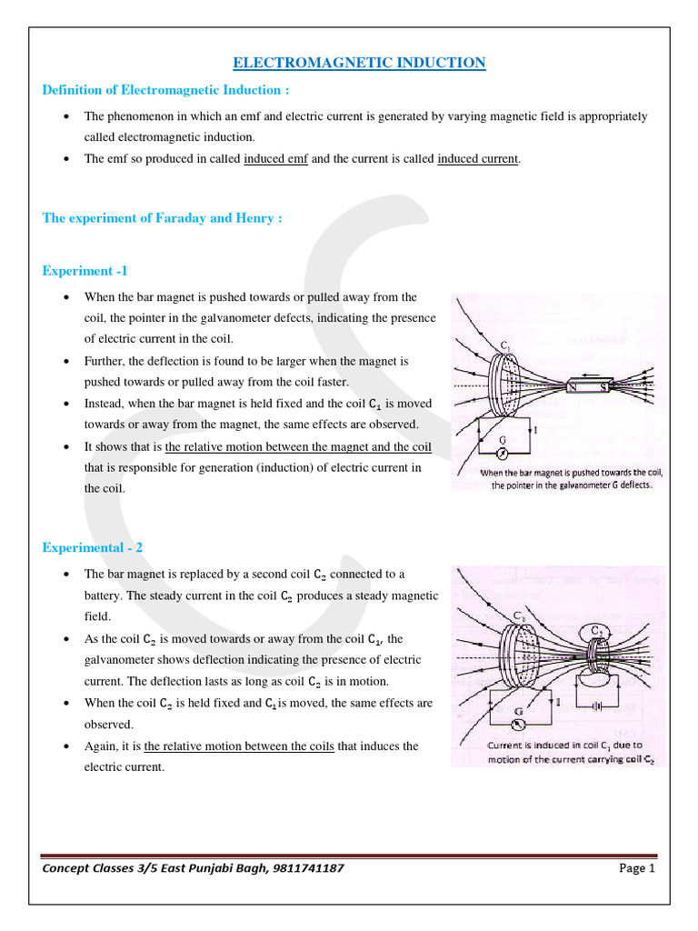 Electromagnetic Induction Experiments | PDF | Electromagnetic Induction | Inductance