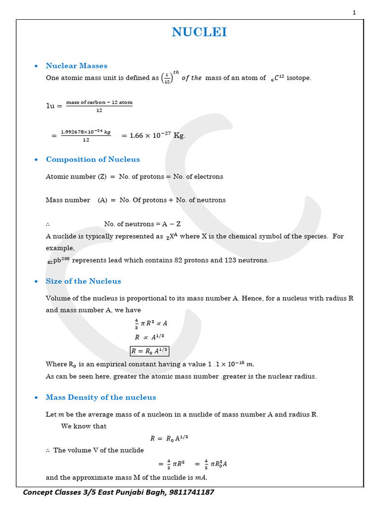 Nuclei (Ii) (Checkpoint) 1-22 | PDF | Isotope | Atomic Nucleus