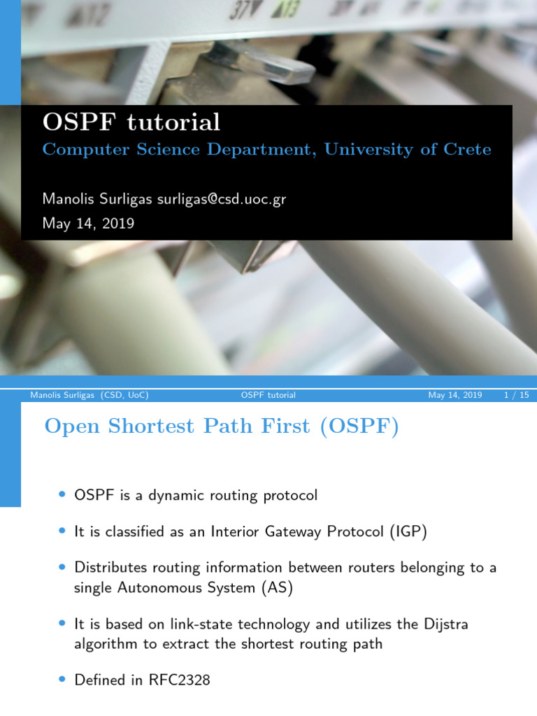 Ospf 4 Pdf Routing Computer Science