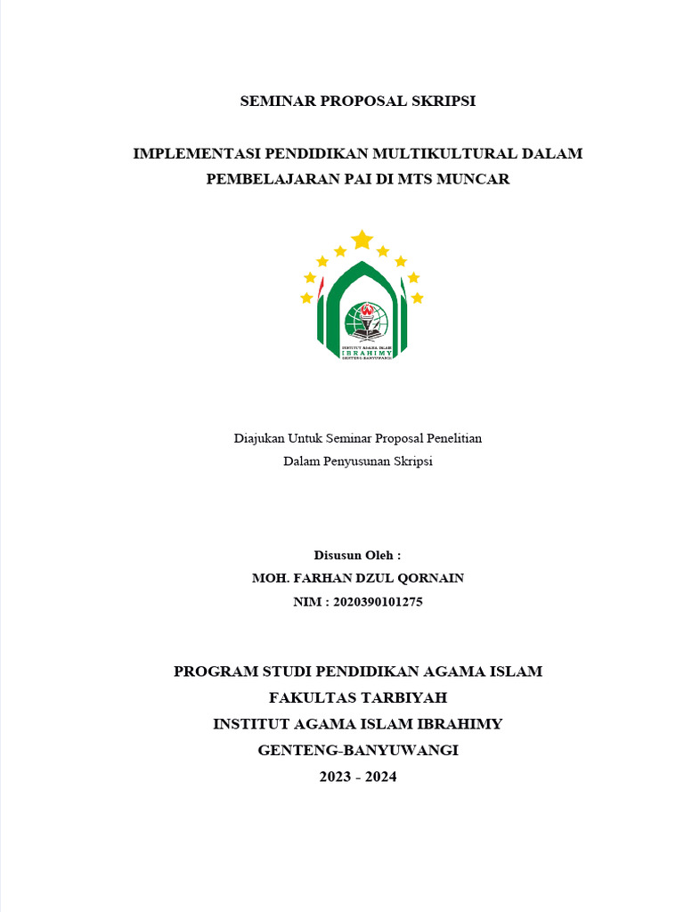 Implementasi Pendidikan Multikultural Dalam Pembelajaran Pai | PDF Implementasi Pendidikan Multikultural Dalam Pembelajaran Pai | PDF