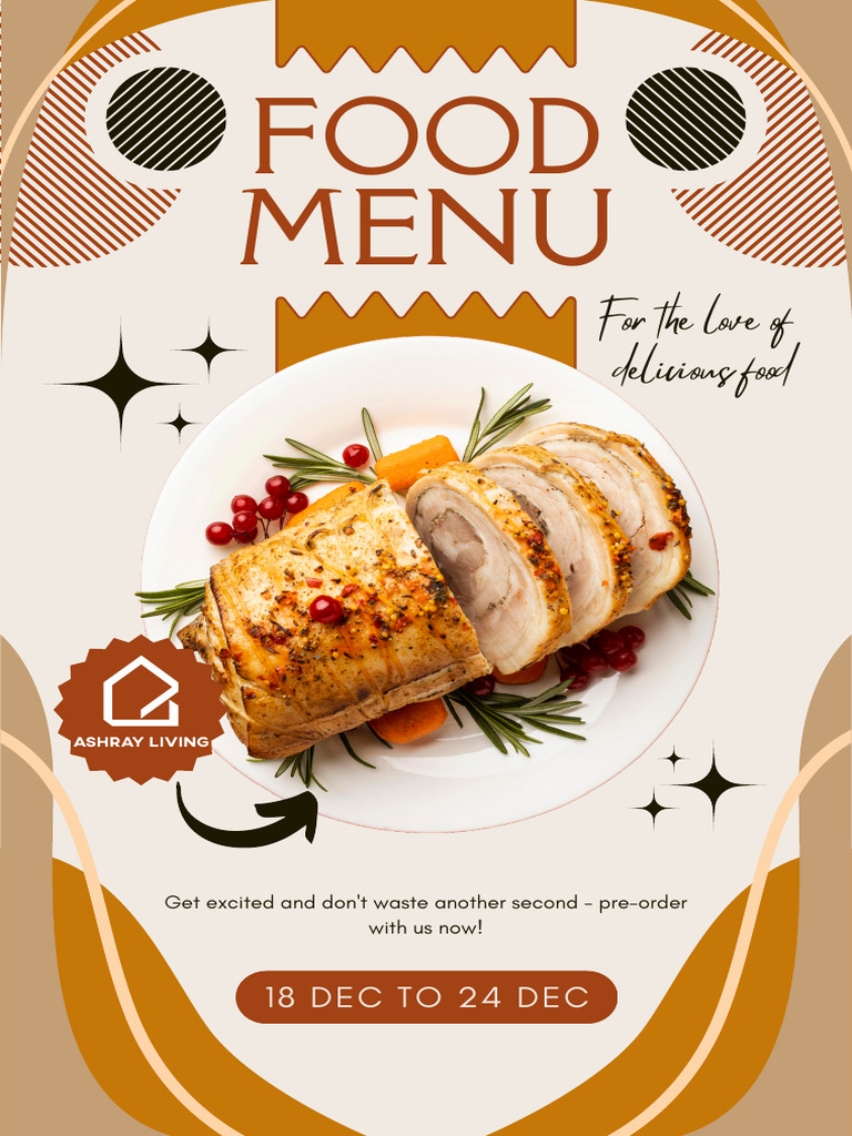Friday Food Pre-Order Menu | PDF | Lunch | Desserts