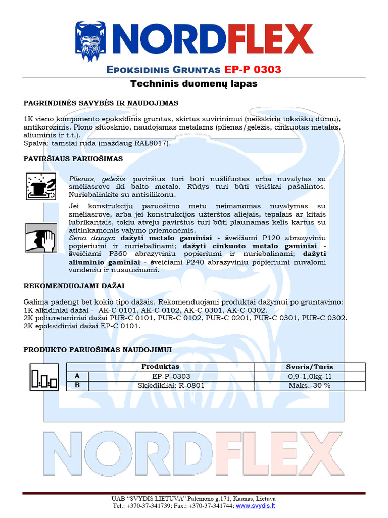 Nordflex Ep-P0303 | PDF
