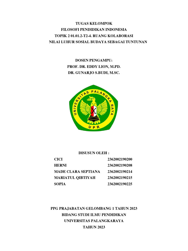 01.01.2-T2-4. Ruang Kolaborasi - Nilai Luhur Sosial Budaya Sebagai ... 01.01.2-T2-4. Ruang Kolaborasi - Nilai Luhur Sosial Budaya Sebagai ...