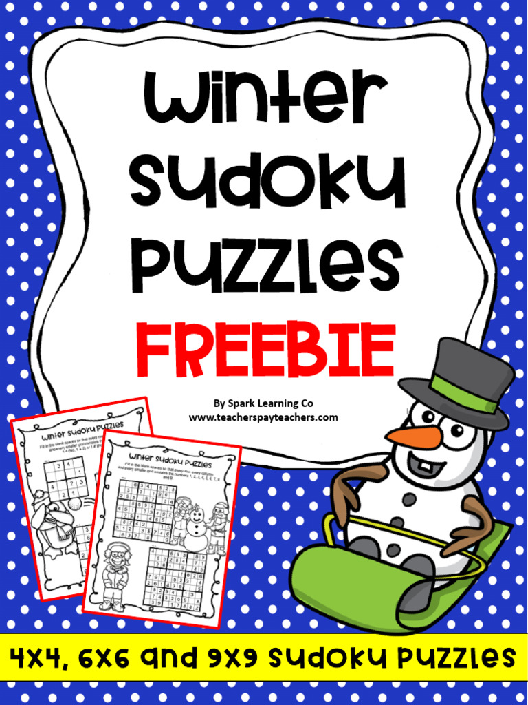 Winter Sudoku Puzzles: Freebie | PDF | Puzzles | Logic Puzzles