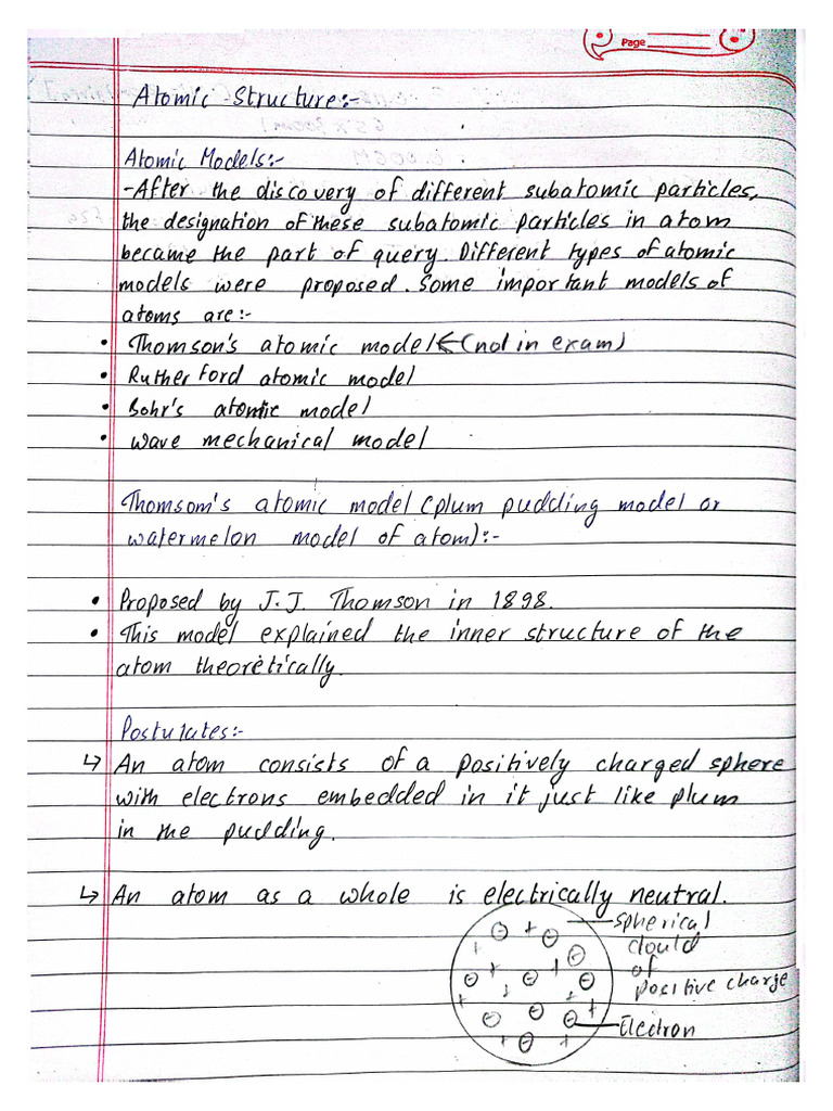 Atomic Model | PDF