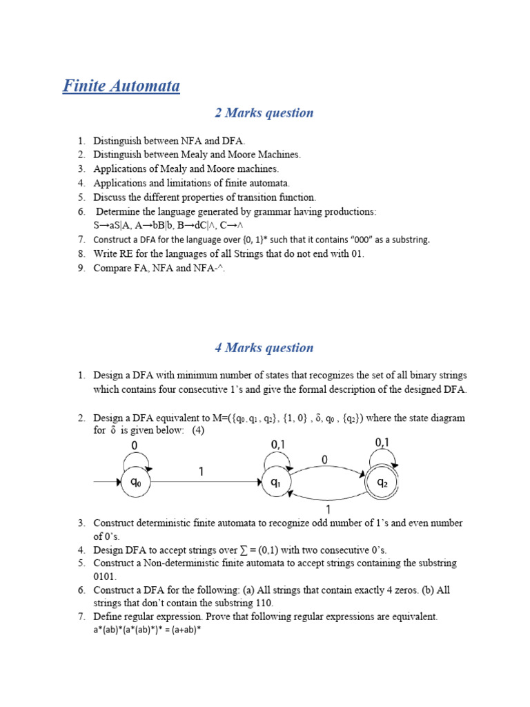 Question Bank | PDF | Applied Mathematics | Syntax (Logic)