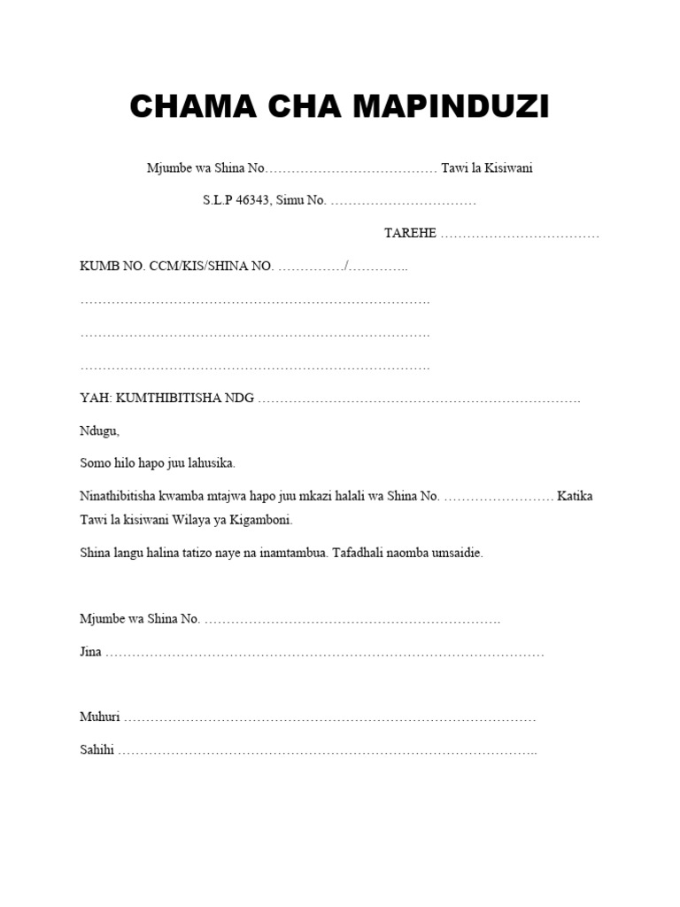 Chama Cha Mapinduzi | PDF