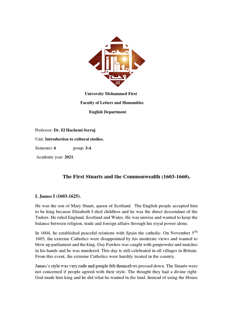 The Stuarts | PDF | James Vi And I | English Civil War
