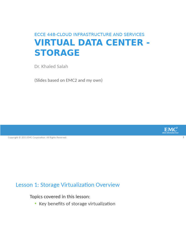 VDC - Storage - Tagged | PDF | Virtualization | Computer Data Storage