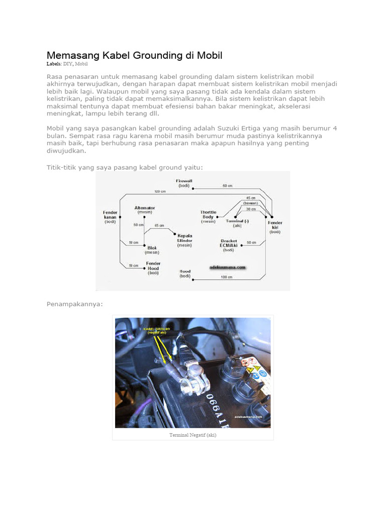 Titik Kabel Grounding Di Mobil | PDF