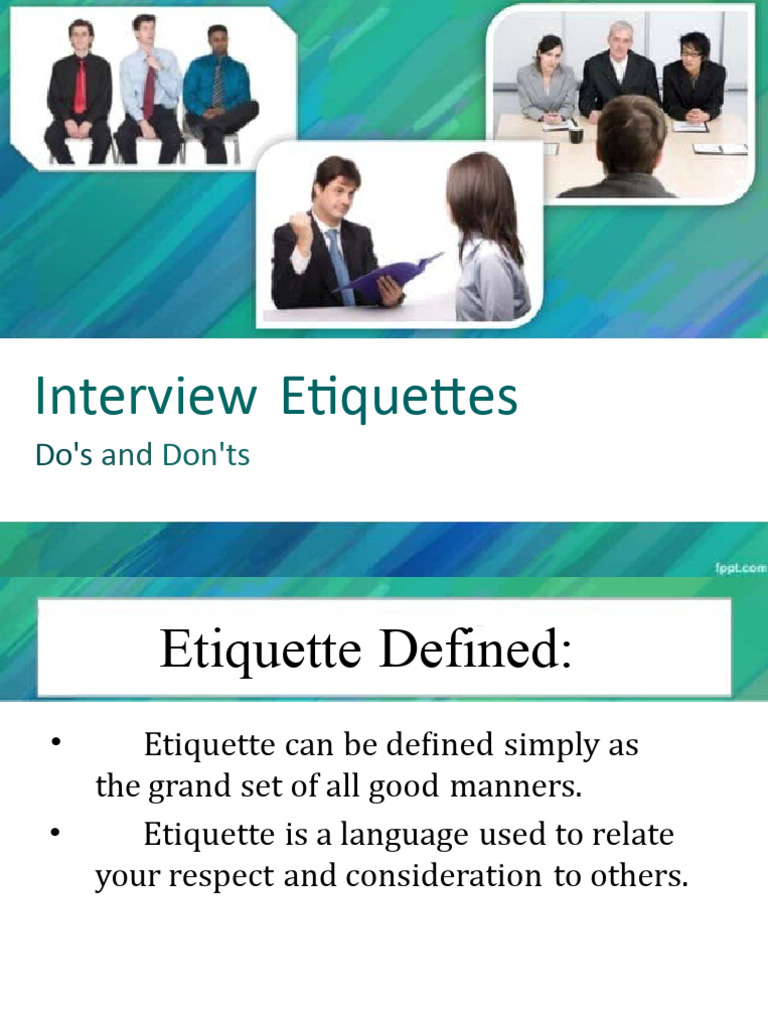 Interview Etiquette Tips & Resume Guide | PDF | Résumé