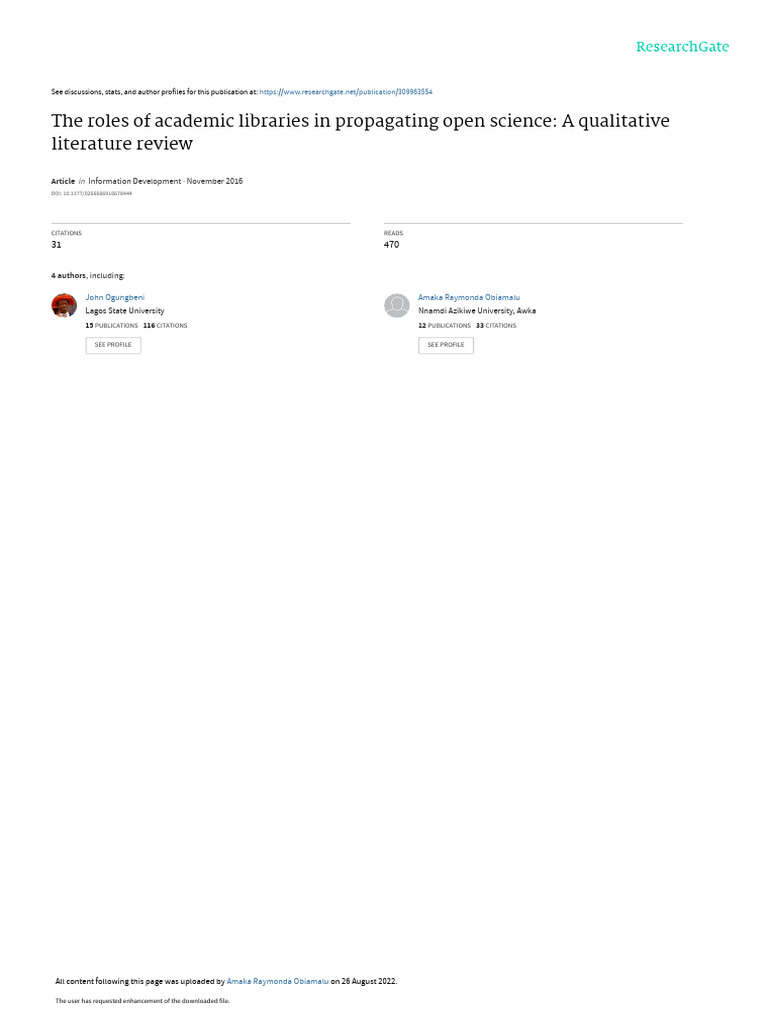 Ogungben | PDF | Libraries | Open Access