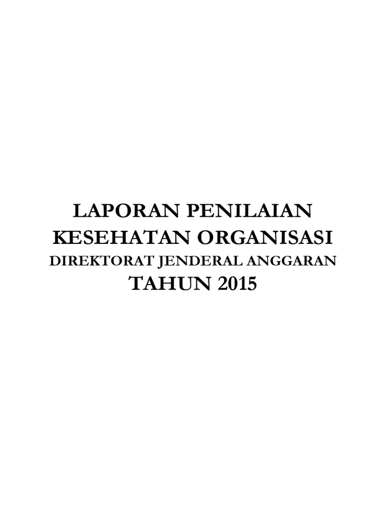 Survei Kesehatan Organisasi MOFIN 2015 | PDF | Bisnis